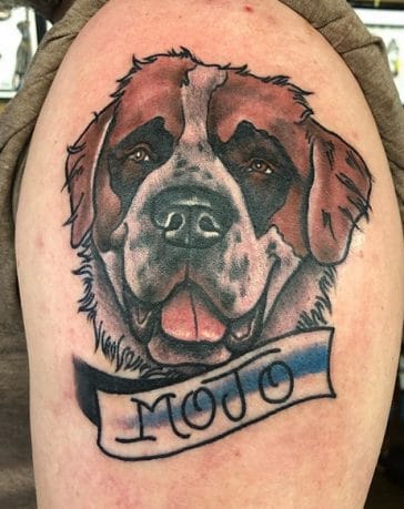 The 14 Coolest Saint Bernard Tattoo Ideas For Owners and Breed Lovers - Page 2 of 3 - PetPress