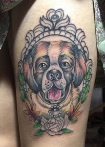 The 14 Coolest Saint Bernard Tattoo Ideas For Owners and Breed Lovers ...