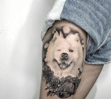 15 Tattoo Design Ideas For Samoyed Lovers - Page 3 of 3 - PetPress