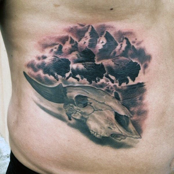 17 Buffalo Skull Tattoo Designs for Men & Women - PetPress