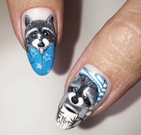 14 Awesome Raccoon Manicure Designs 2020 - PetPress