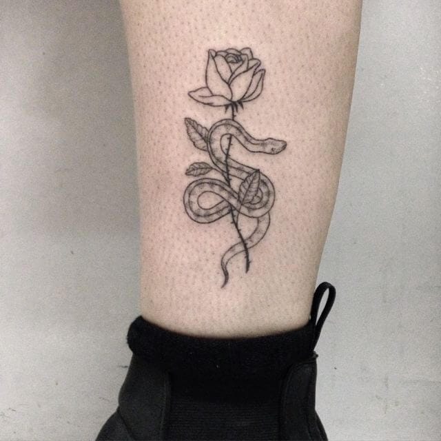 20 Snake And Rose Tattoo Designs & Ideas For Tattoo Lovers