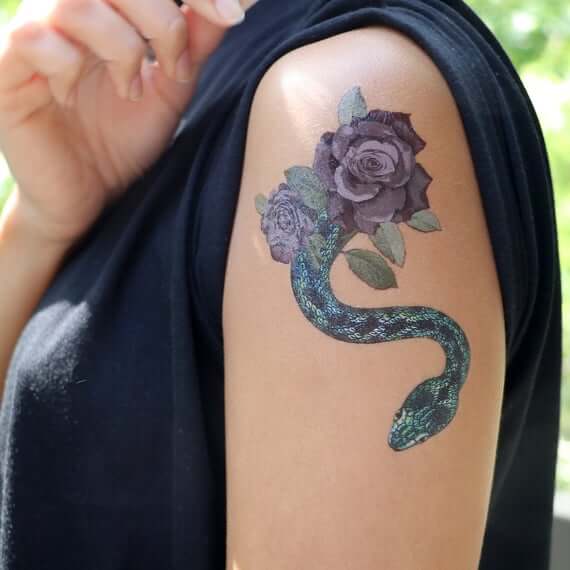 20 Snake And Rose Tattoo Designs & Ideas For Tattoo Lovers