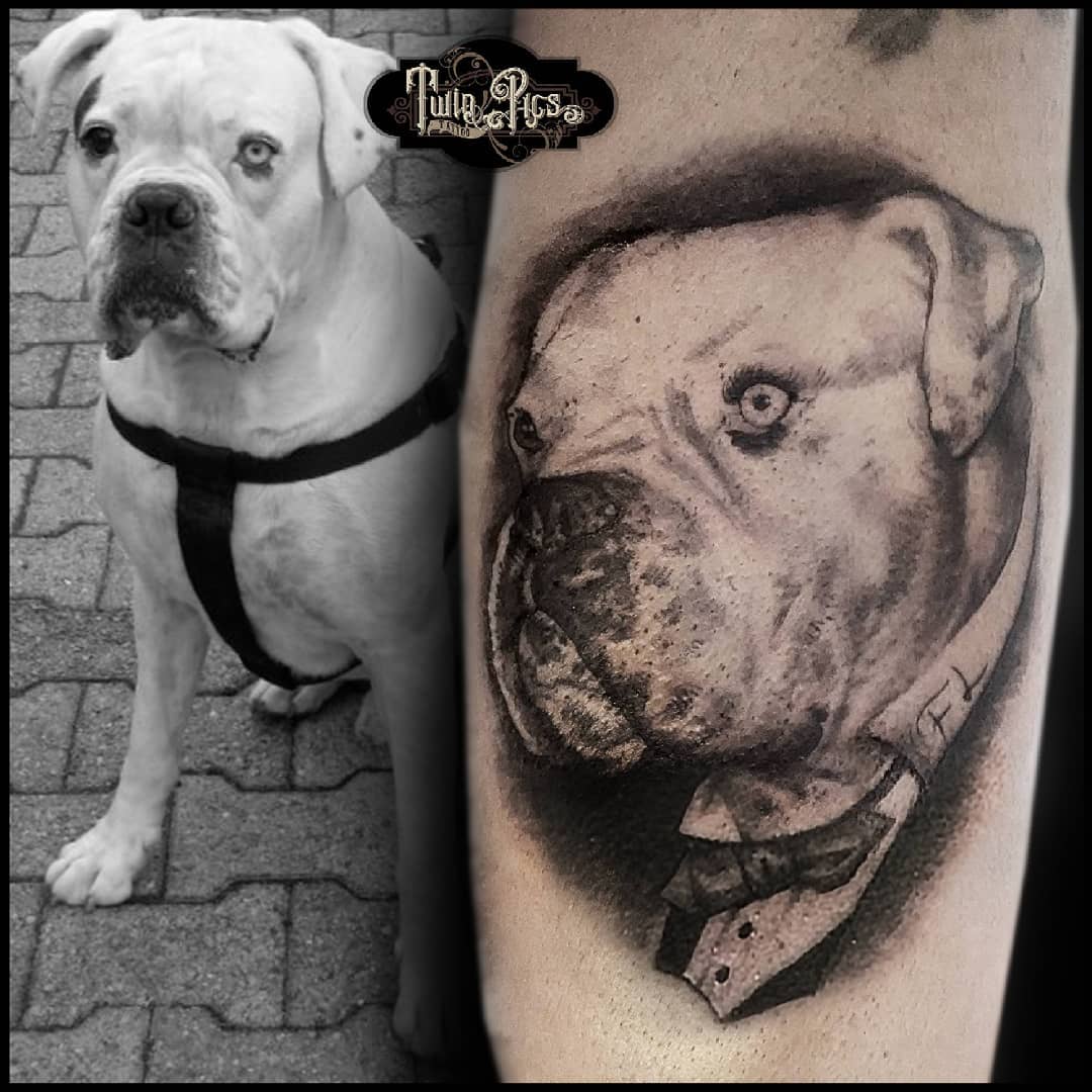28 Best Boxer Dog Tattoo Designs - PetPress