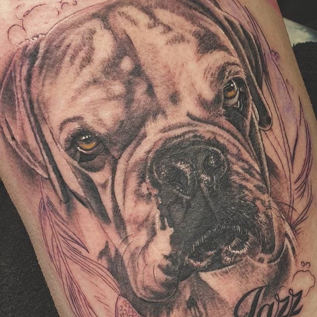 28 Best Boxer Dog Tattoo Designs - PetPress