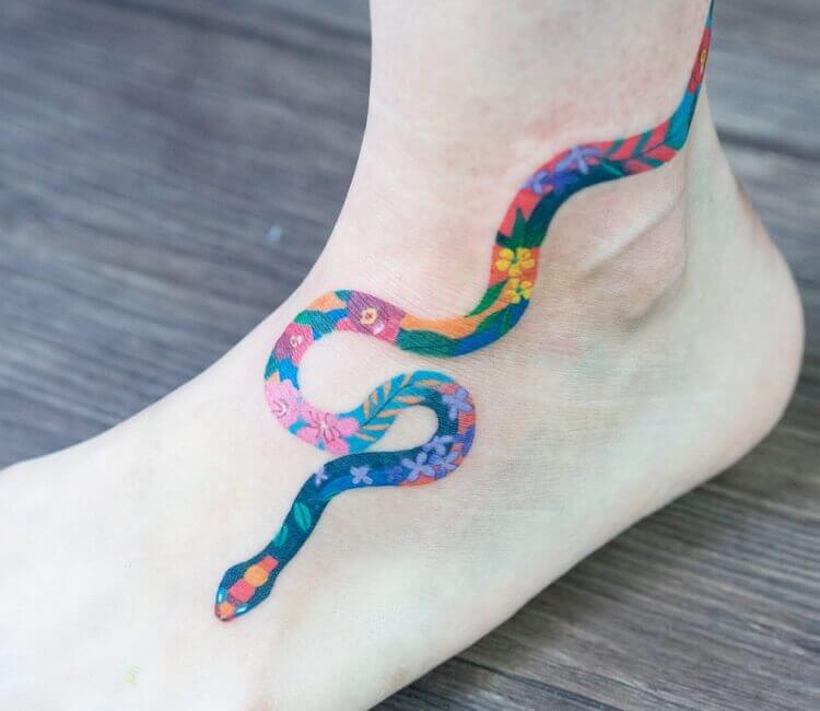 20 Traditional Snake Tattoo Designs On Ankles - Page 3 of 3 - PetPress