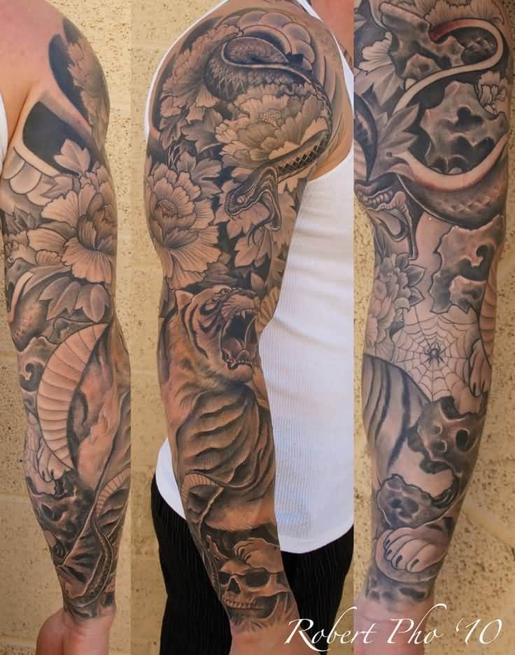 28 Snake Tattoos On Sleeve - Arm Tattoo Designs & Ideas - PetPress