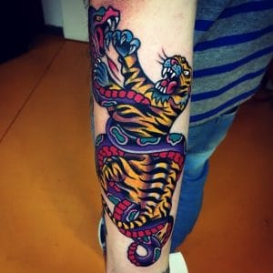 14 Snake and Tiger Tattoo Designs - PetPress
