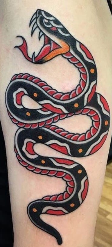 14 American Traditional Snake Tattoo Designs - PetPress