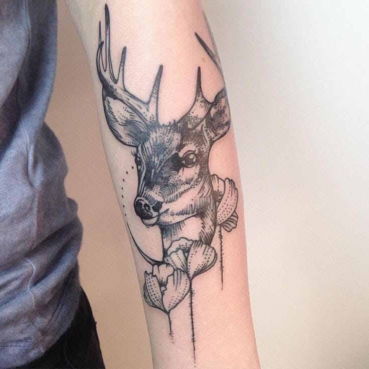 15 Inspiring Buck Tattoo Designs - PetPress