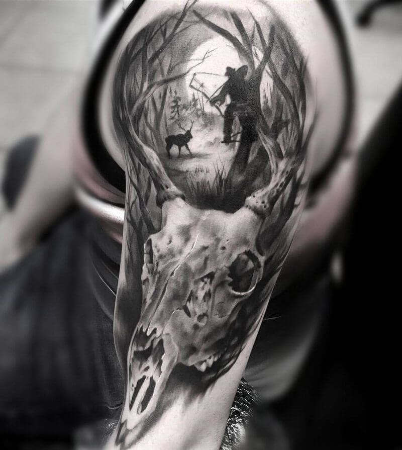 30+ Deer Skull Tattoo Designs, Ideas, and Meanings - PetPress