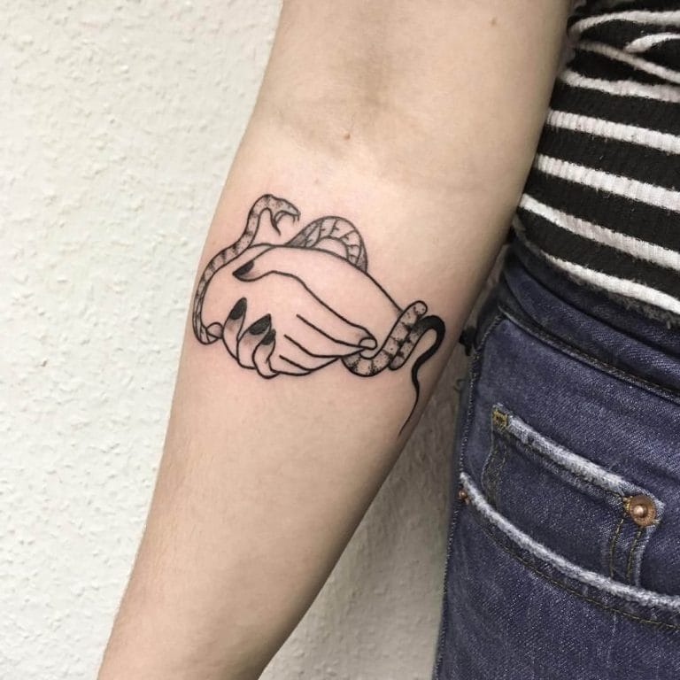 15+ Handshake Tattoo Designs: The Hand That Bites Tattoo - PetPress