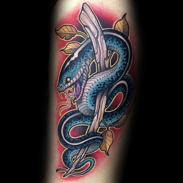 20 Neo Traditional Snake Tattoo Designs - PetPress