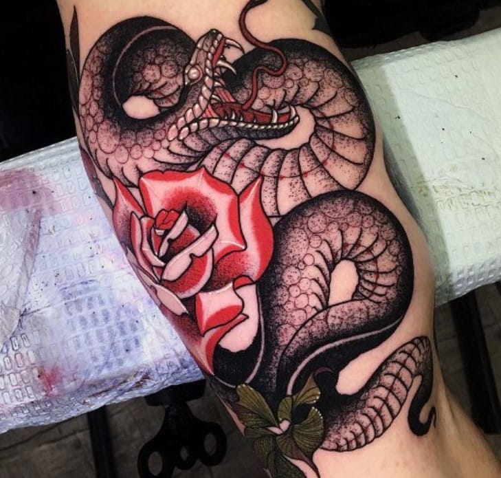 20 Neo Traditional Snake Tattoo Designs - PetPress