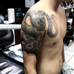 17 Snakes Wrapped Around Arm Tattoo Designs & Ideas - PetPress