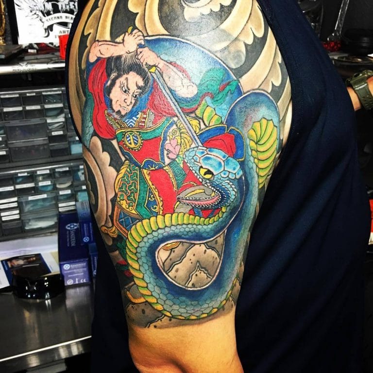 15+ Best Snake Half Sleeve Tattoo Designs - PetPress