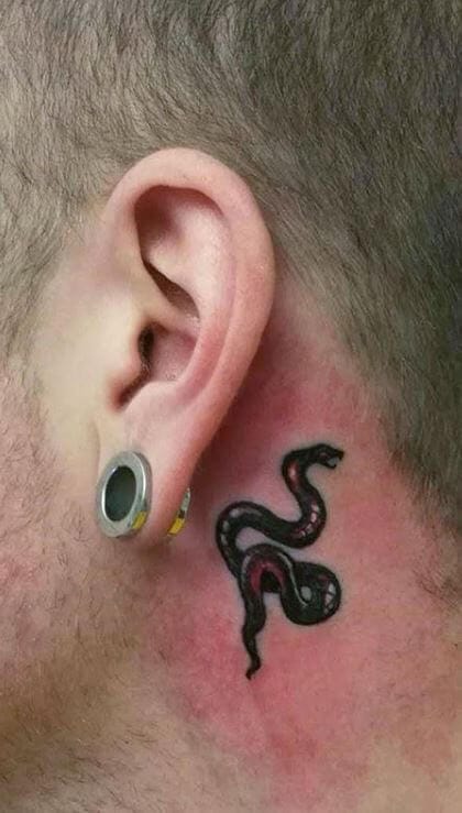 12 Snake Tattoo Ideas Behind Ear - PetPress