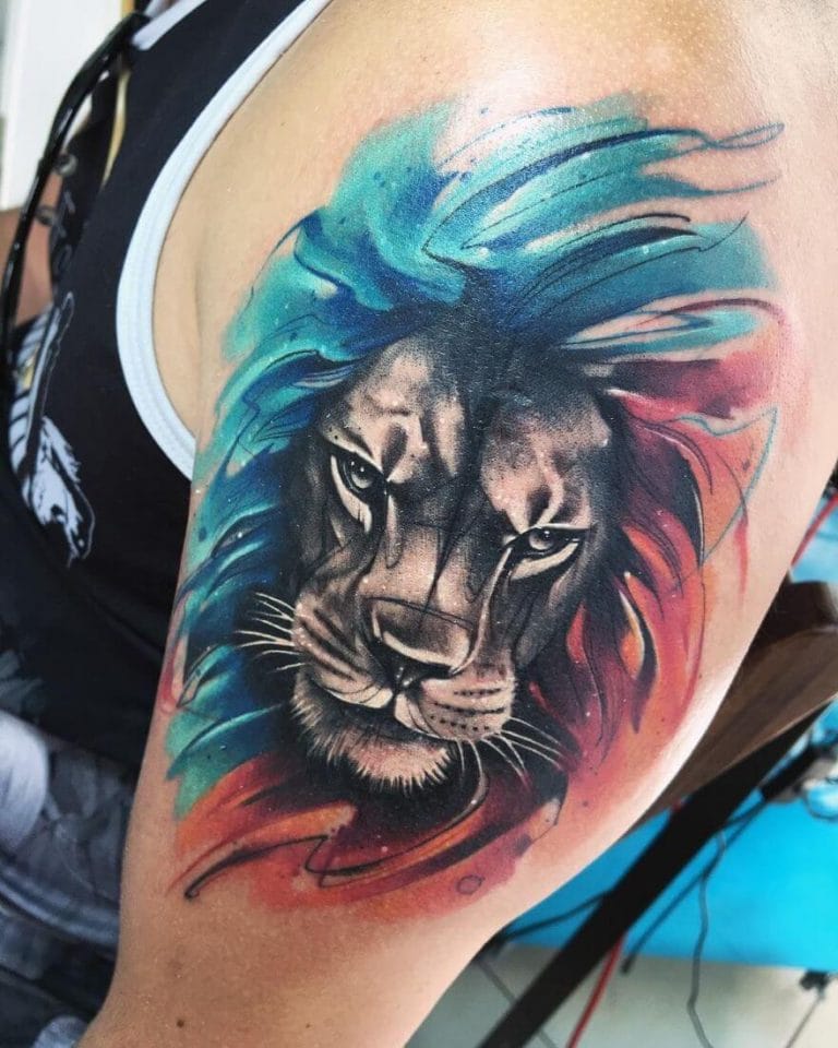 The 12+ King Of The Jungle Tattoo Designs - Lion Best Tattoo Ideas