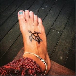 15+ Best Turtle Foot Tattoo Designs - PetPress