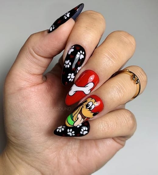 15 Funny Bloodhound Nail Arts Inspired by Disney`s Pluto Dog - PetPress