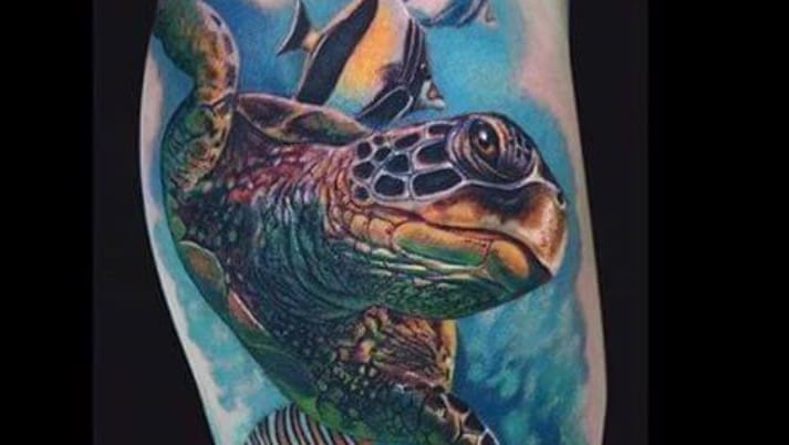 15+ Colorful Turtle Tattoo Designs - PetPress