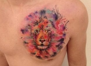 12+ Best Colorful Lion Tattoo Designs - PetPress