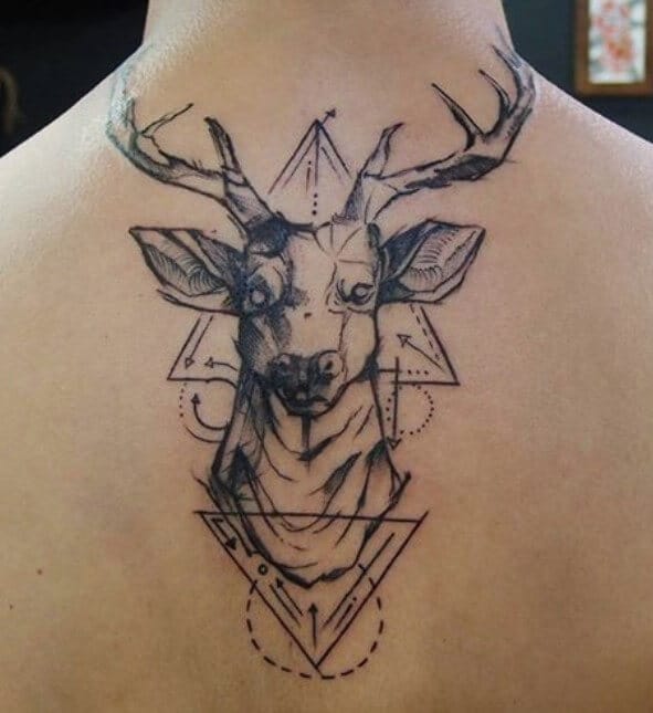 Top 15+ Deer Tattoo Ideas - Back Tattoo Designs - PetPress