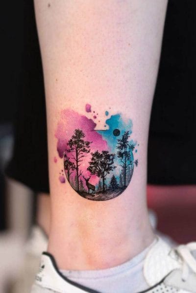 Top 15+ Deer & Tree Tattoo Designs - PetPress