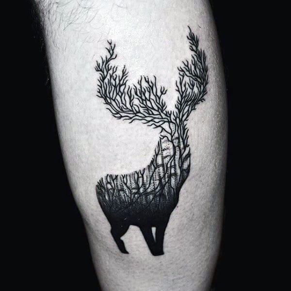 Top 15+ Deer & Tree Tattoo Designs - PetPress