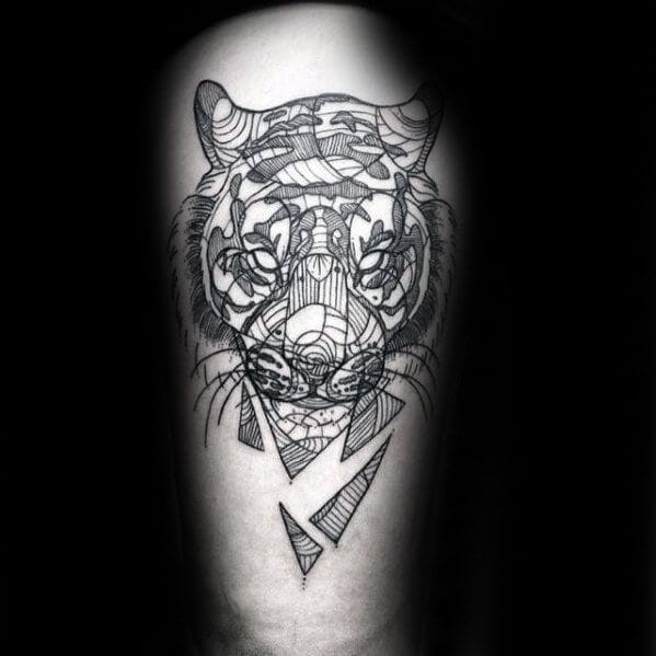 12+ Best Geometric Tiger Tattoo Designs and Ideas - PetPress