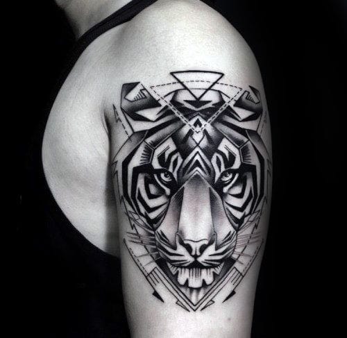12+ Best Geometric Tiger Tattoo Designs and Ideas - PetPress