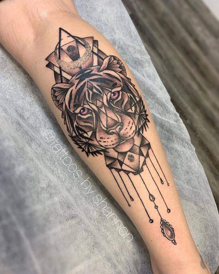 12+ Best Geometric Tiger Tattoo Designs and Ideas - PetPress