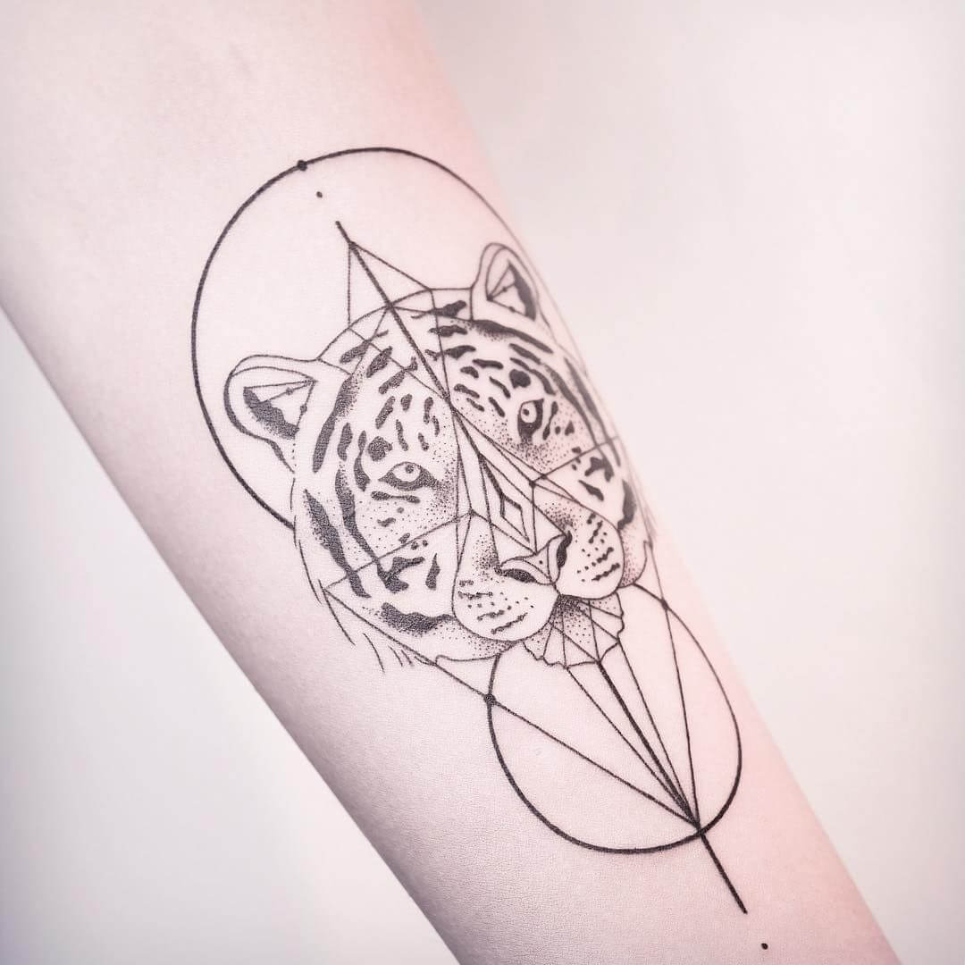 12+ Best Geometric Tiger Tattoo Designs and Ideas - PetPress