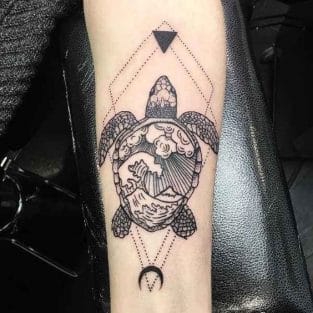 15+ Geometric Turtle Tattoo Designs - PetPress