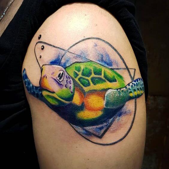 15+ Geometric Turtle Tattoo Designs - PetPress