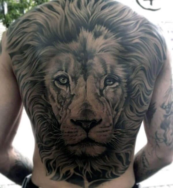 15+ Realistic Lion Back Tattoo Designs and Ideas - PetPress