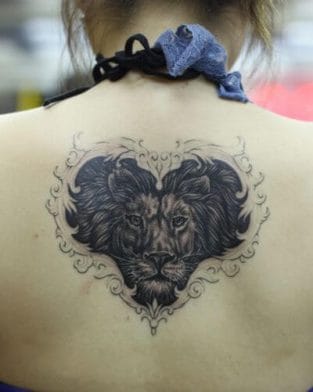 10+ Best Lion & Heart Tattoo Designs - PetPress