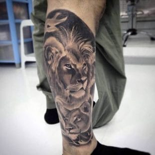 15+ Lion Leg Tattoo Ideas and Designs - PetPress