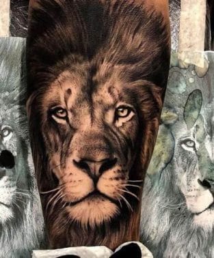 15+ Lion Leg Tattoo Ideas and Designs - PetPress