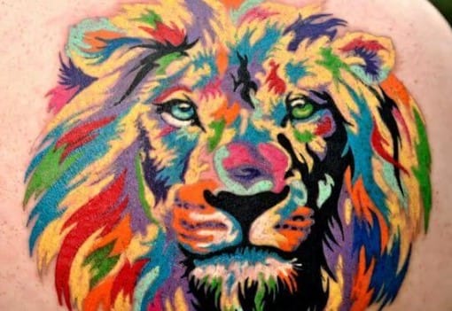 12+ Best Colorful Lion Tattoo Designs - PetPress