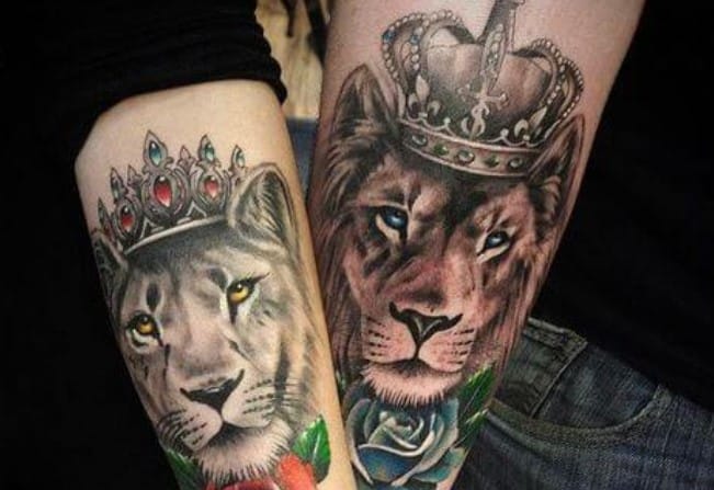 12+ Best Matching Lion Tattoo Designs - PetPress