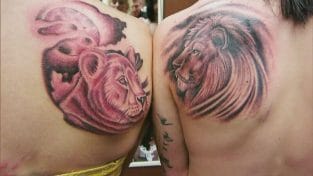 12+ Best Matching Lion Tattoo Designs - PetPress