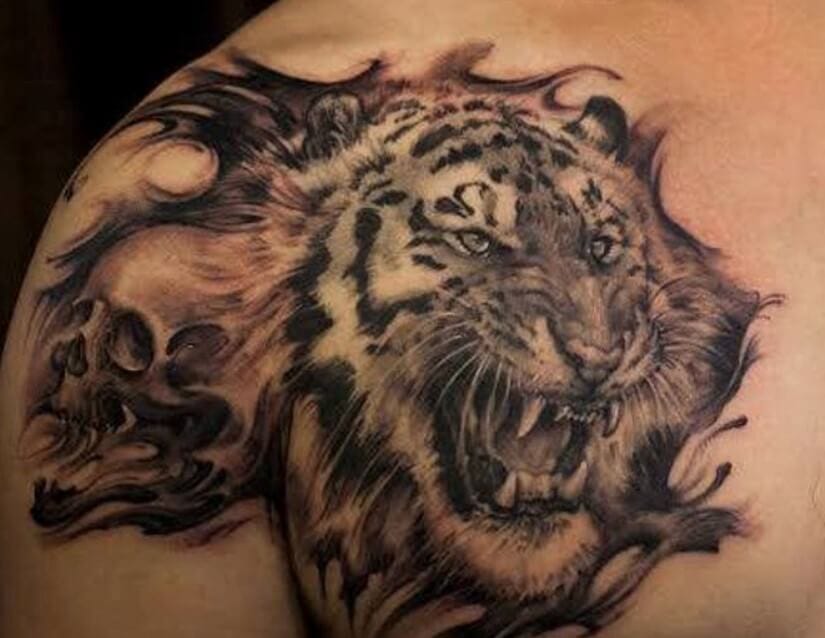 15+ Best Chest Tattoo Designs – Tiger Tattoo Ideas - PetPress