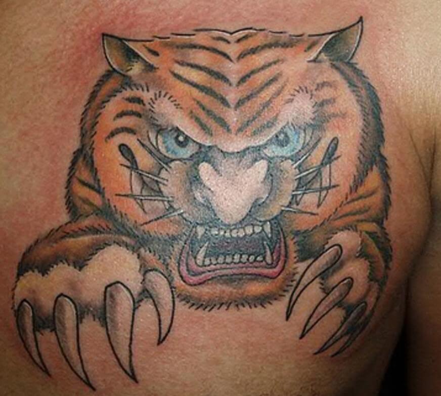 15+ Best Chest Tattoo Designs – Tiger Tattoo Ideas - PetPress