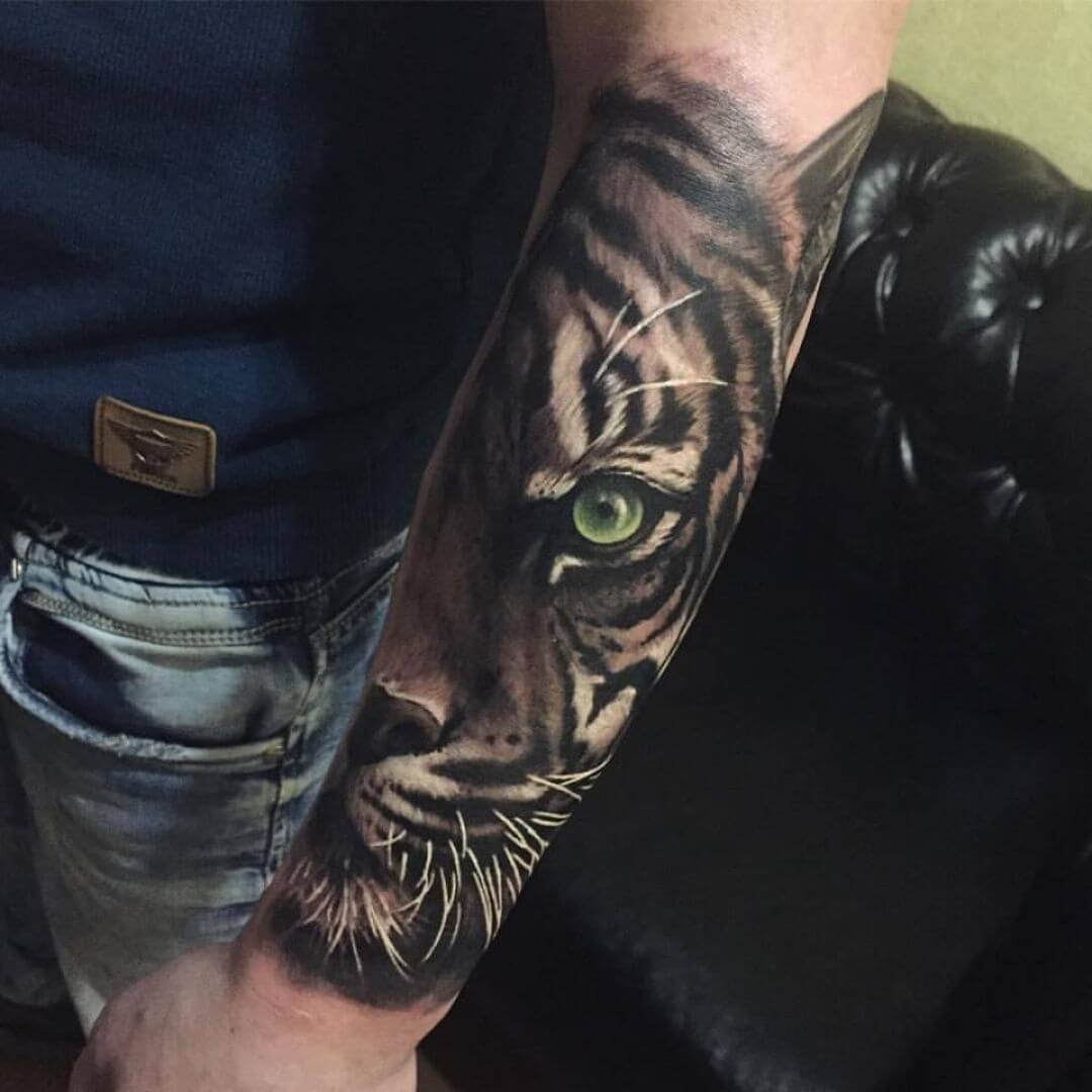 17+ Realistic Forearm Tattoo Ideas – Tiger Tattoo Designs - PetPress