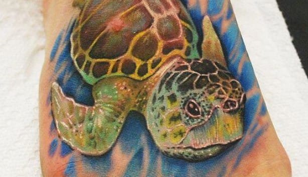 15+ Best Turtle Foot Tattoo Designs - PetPress