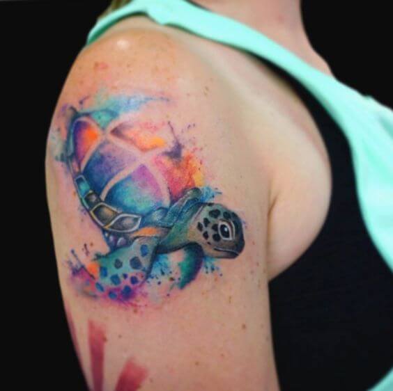 The 12+ Best Shoulder Tattoos - Turtle Tattoo Designs - PetPress