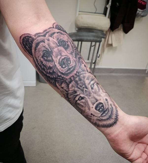 10+ Best Bear and Wolf Tattoo Ideas - PetPress