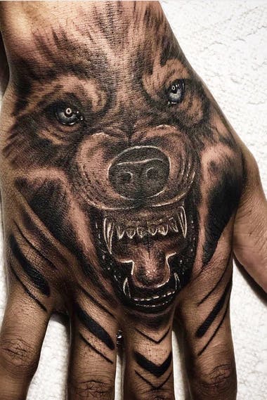 15+ Bear Hand Tattoo Designs and Ideas - PetPress