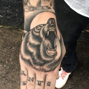 15+ Bear Hand Tattoo Designs and Ideas - PetPress